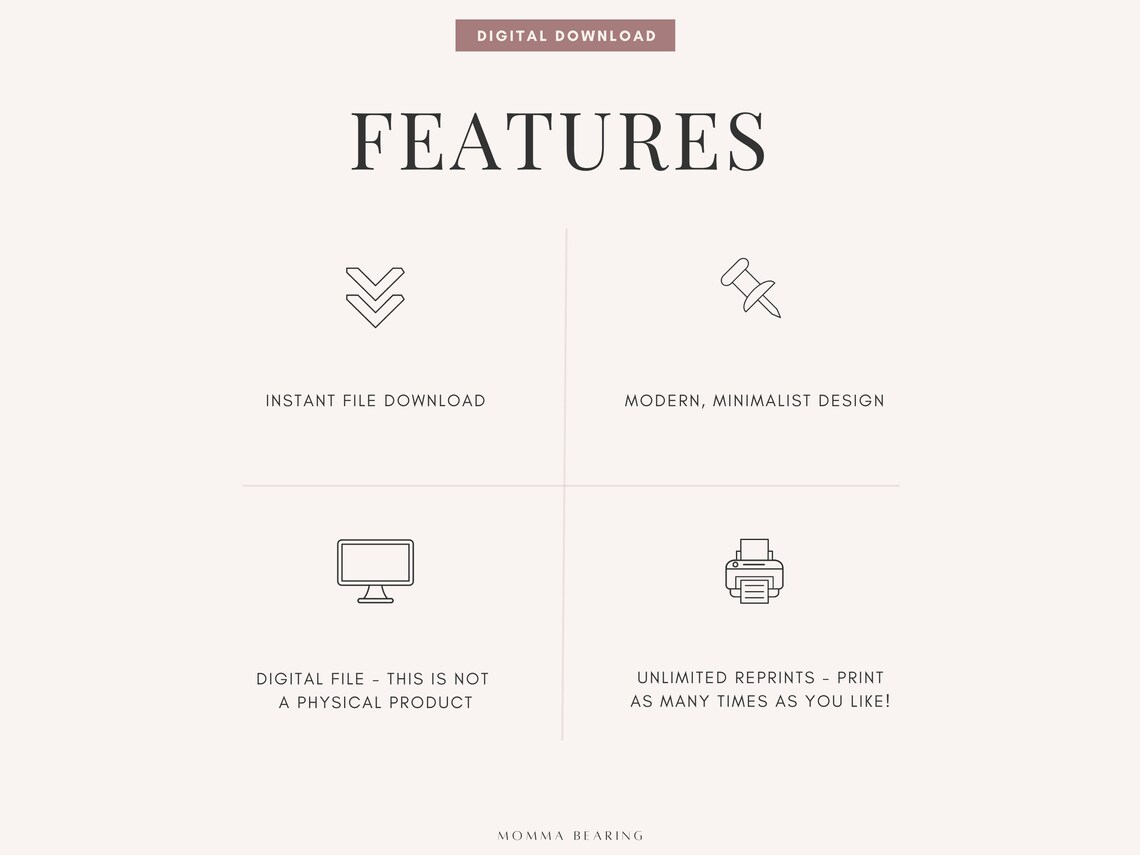Minimalist Positive Habit Tracker, Weekly Healthy Habits, Mindset ...