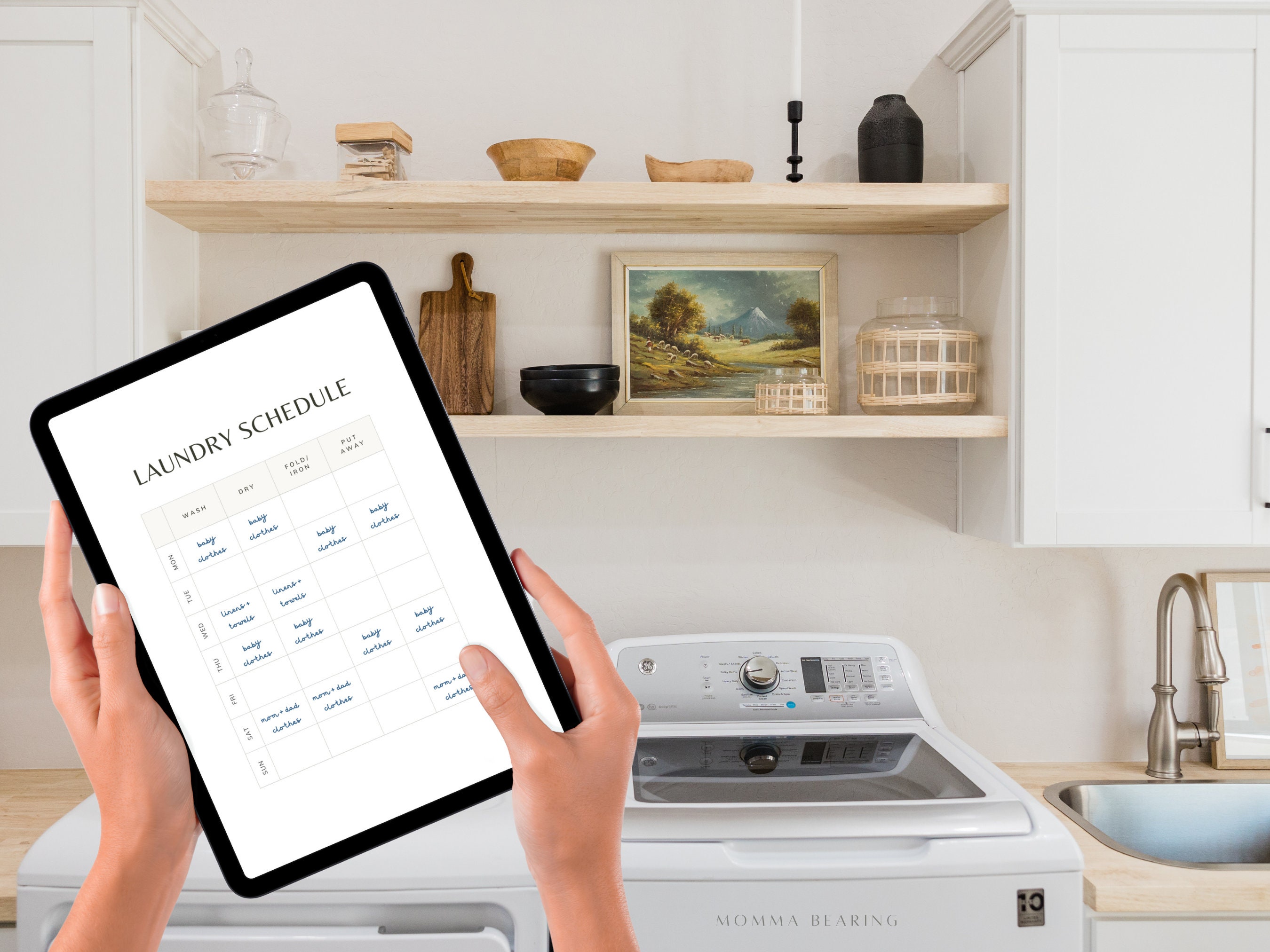 Laundry Schedule Printable, Editable Weekly Laundry Routine, Washing ...
