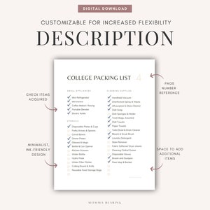 Best Freshman Packing List Printable, College Dorm Room Essentials ...