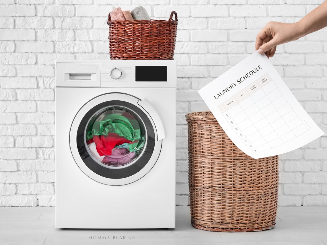 Laundry Schedule Printable Editable Weekly Laundry Routine - Etsy