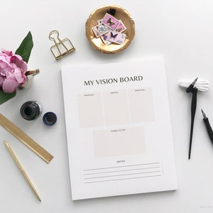 2024 Vision Board Printable, Life Goal Tracker, Digital Goal Setting ...