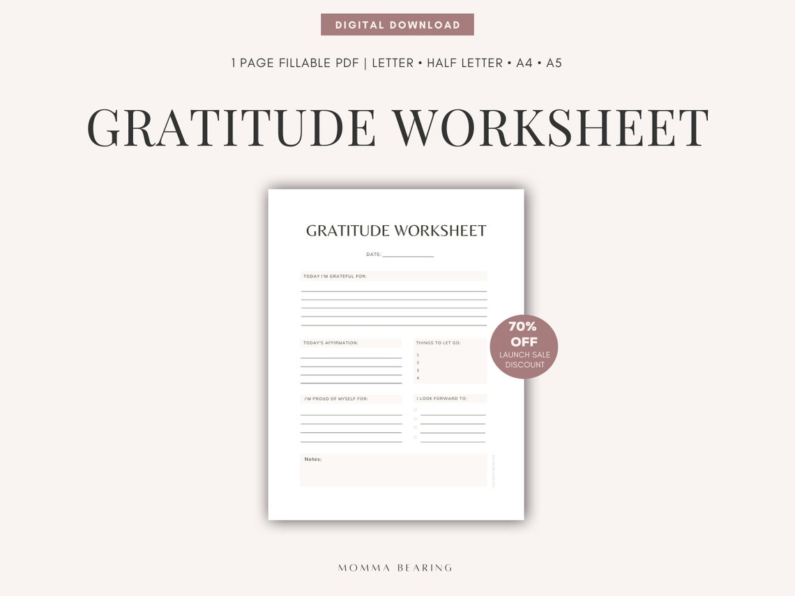 Gratitude Journal Bundle Printable Self-love Planner - Etsy