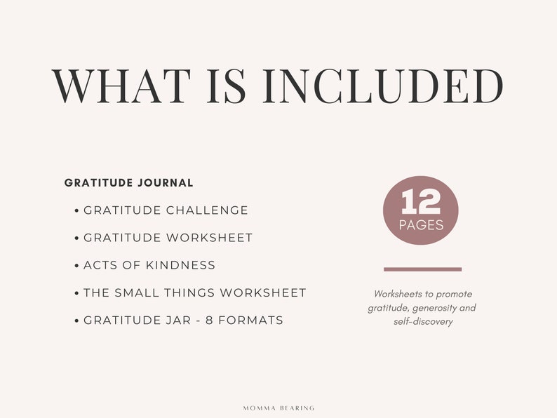 Printable Gratitude Worksheet Bundle, Acts of Kindness Log, Small ...