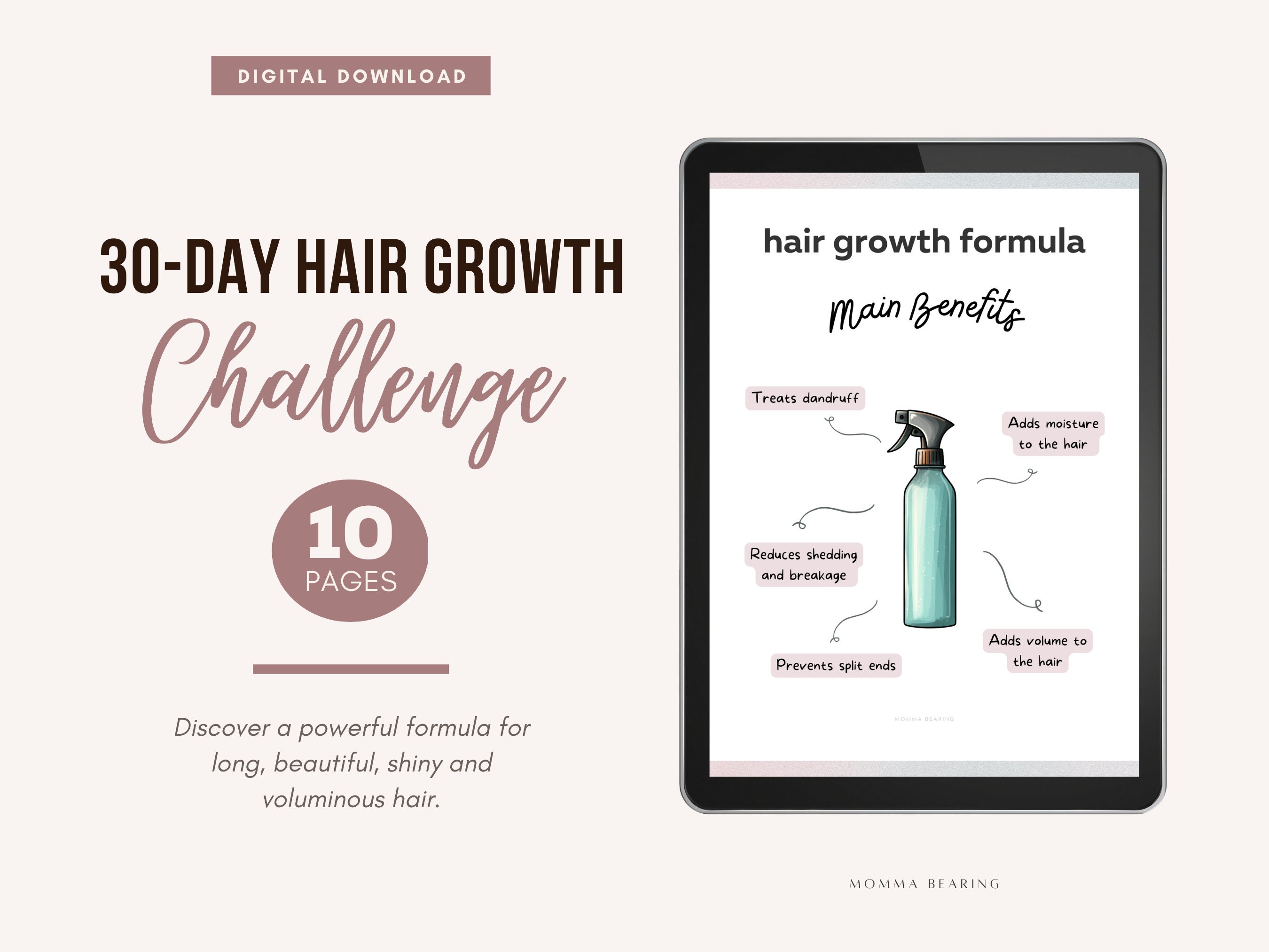 30-day Hair Growth Challenge, Simple Natural Hair Care Routine, Regimen ...