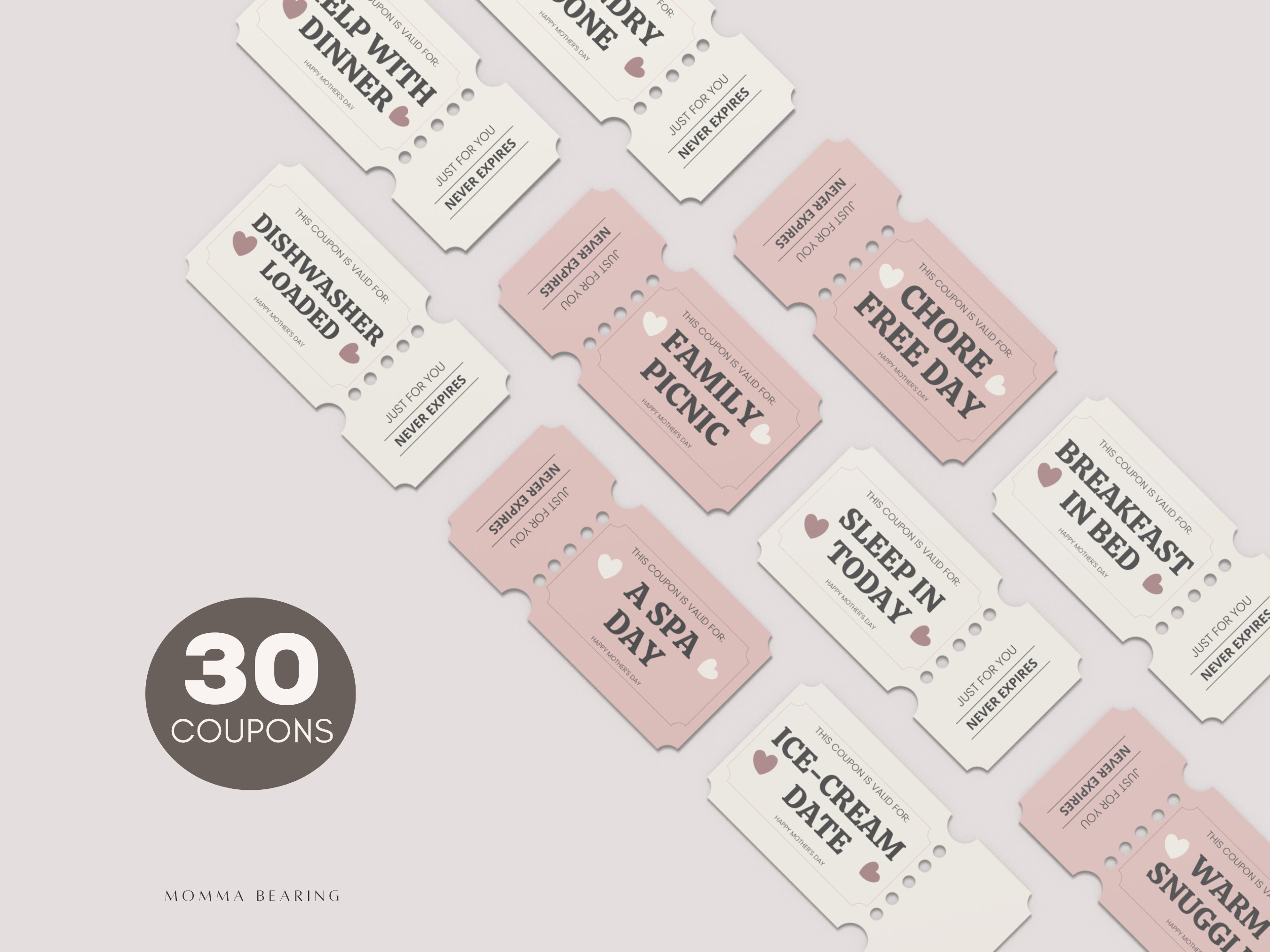BEST Mother's Day Printable Coupon Book, Unique Gift Idea From Child ...