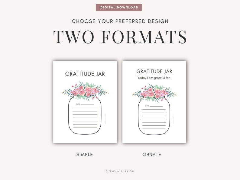 Gratitude Jar Printable Worksheet, Practice Daily Reflection ...