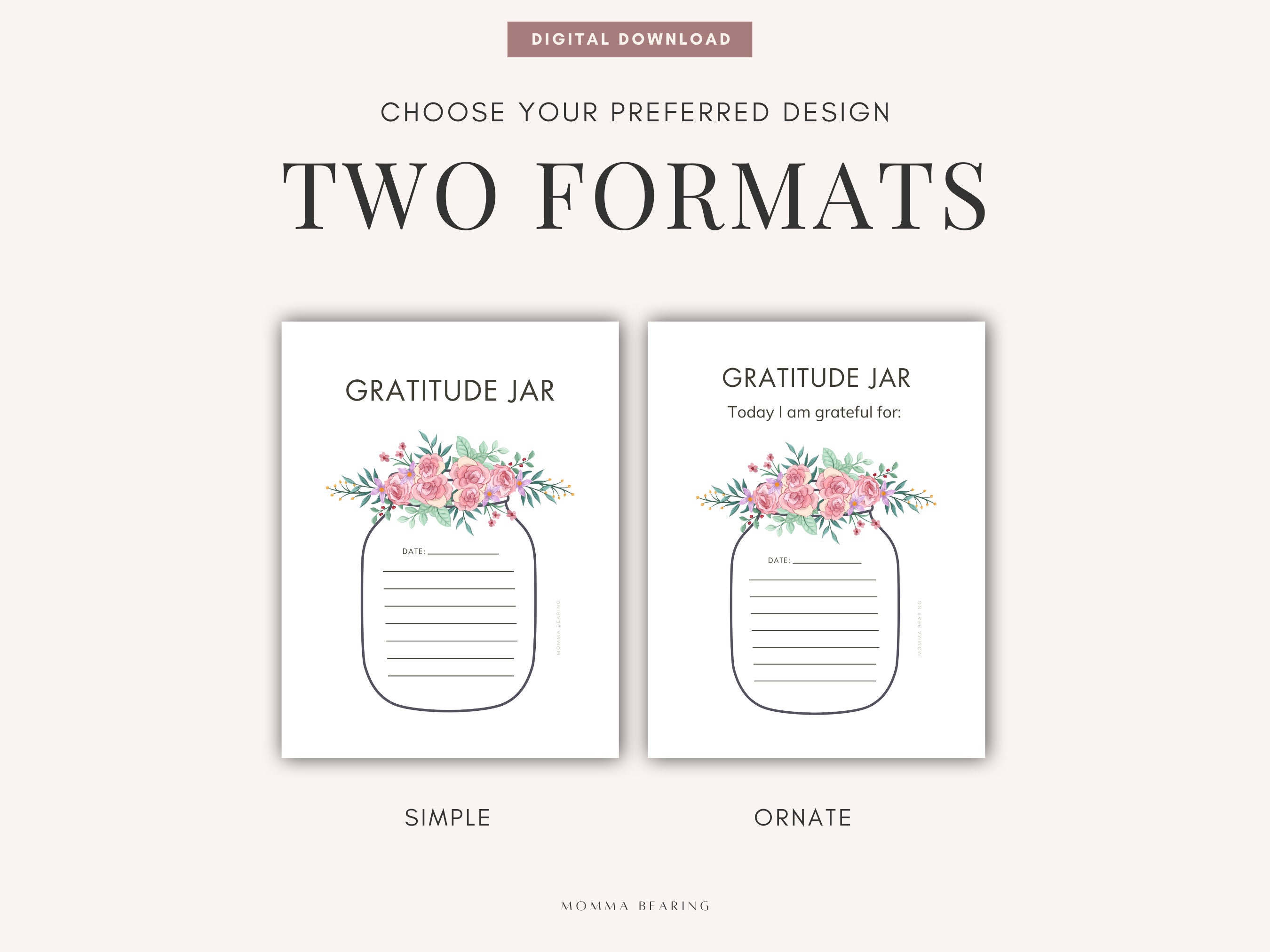 Gratitude Jar Printable Worksheet, Practice Daily Reflection ...