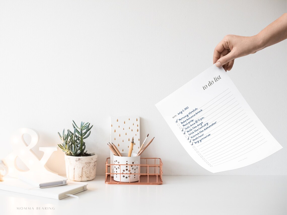 Minimalist to Do List, Printable Undated Task List, Brain Dump, Digital ...