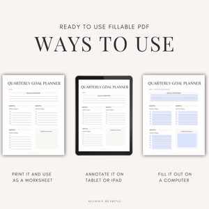 Q4 Action Plan Template, Printable Quarterly Goal Tracker, Business ...