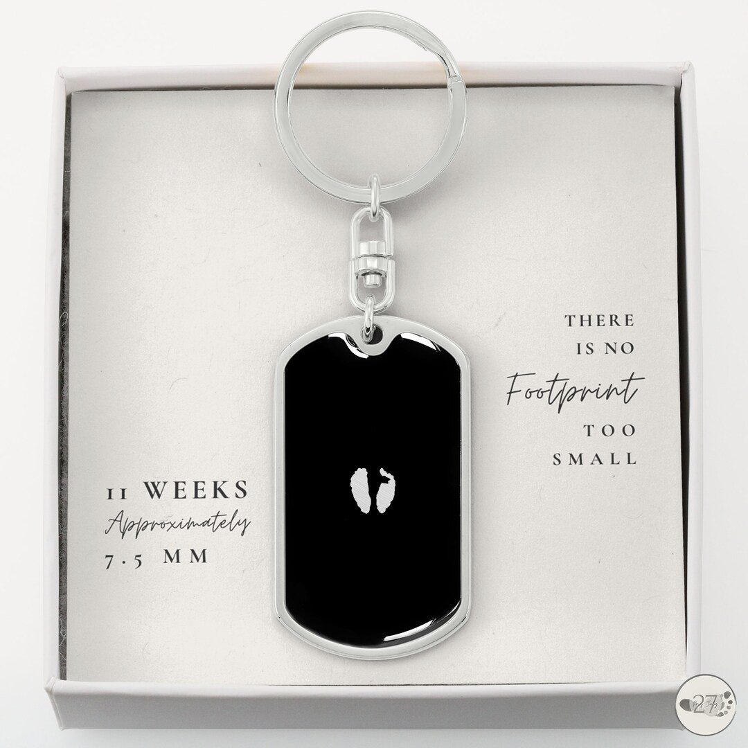 11 Week Miscarriage Custom Key Chain | Baby Footprint Miscarriage ...