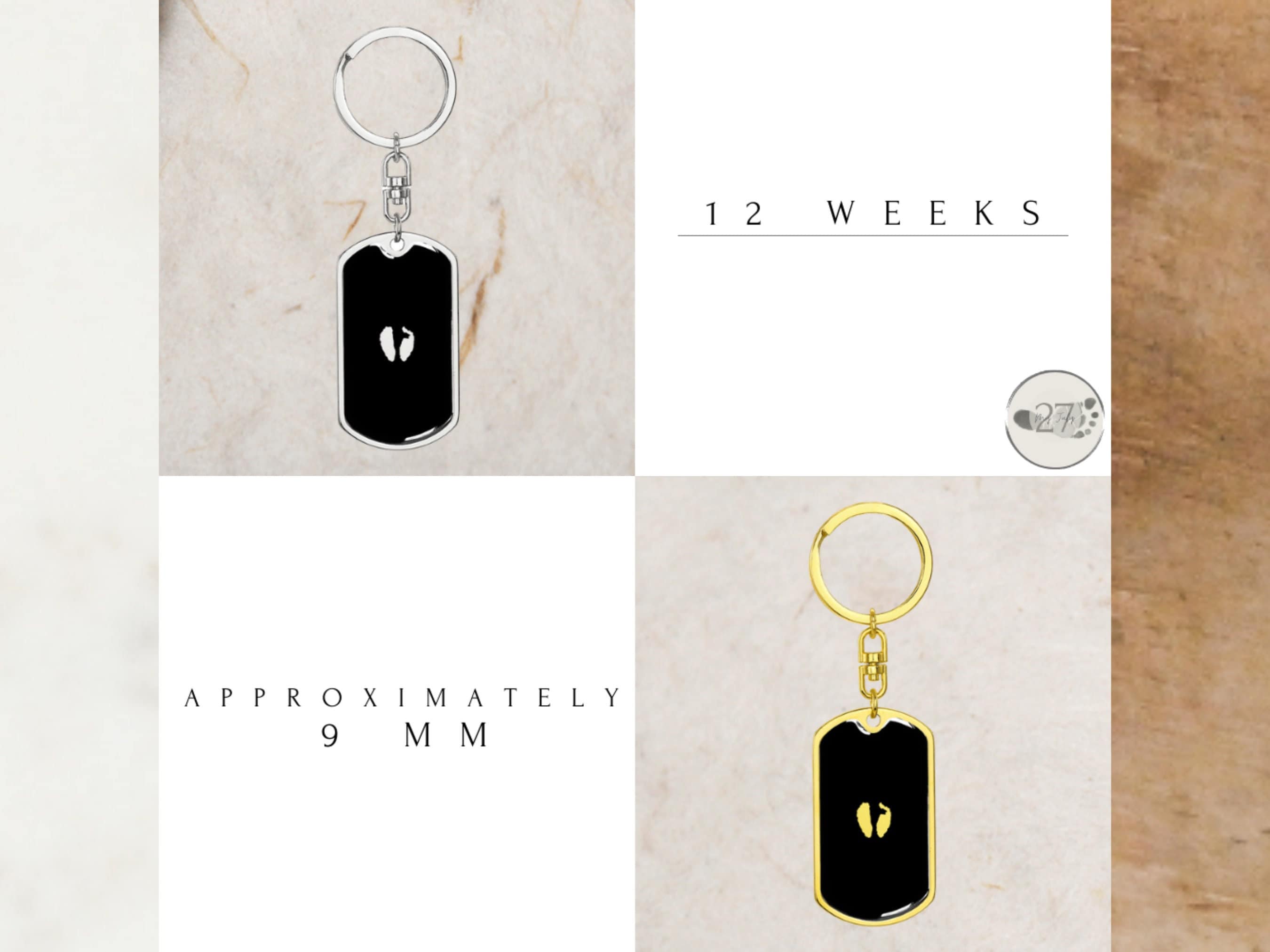 12 Week Miscarriage Key Chain 12 Week Fetus in the Womb Baby - Etsy