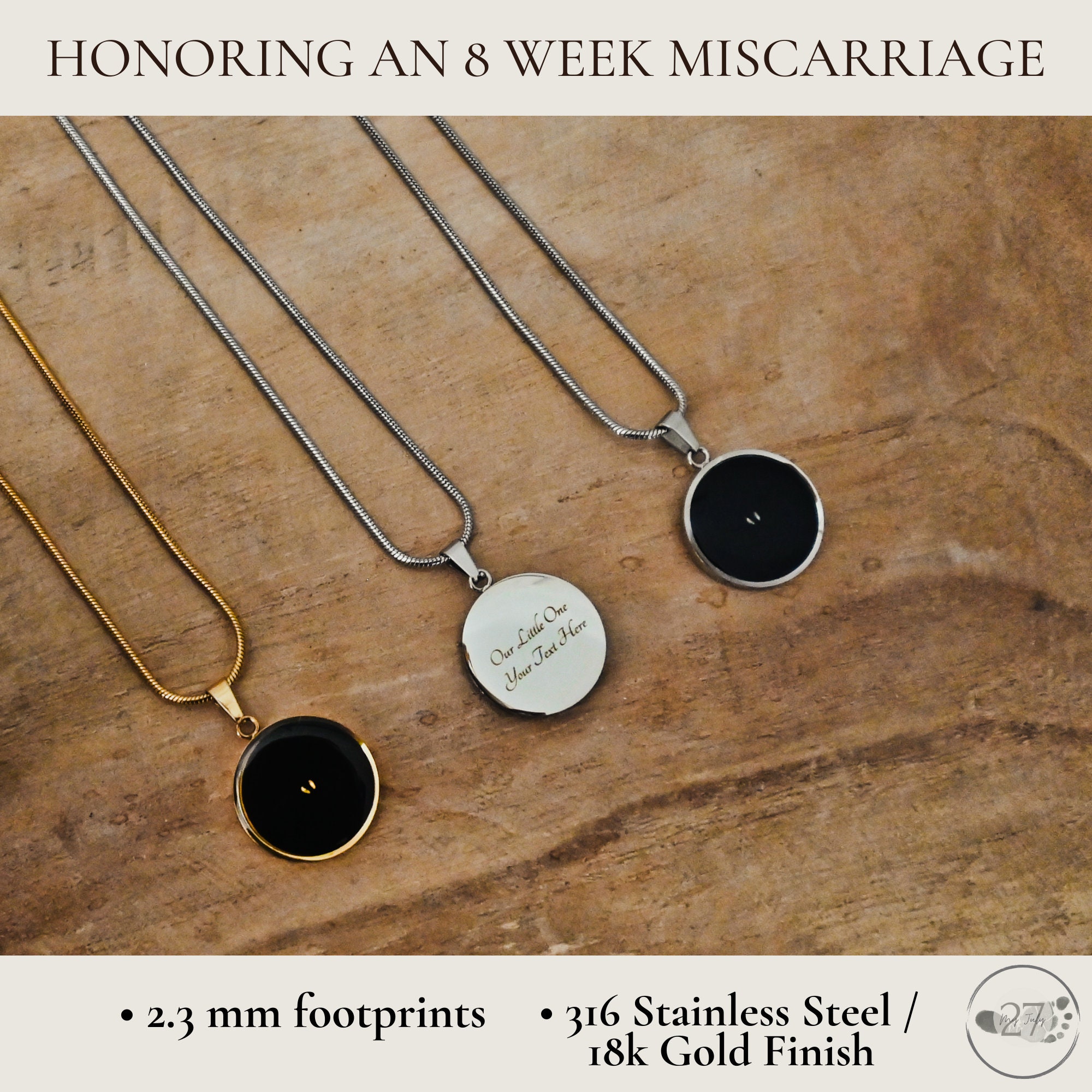8 Week Miscarriage Gift Box Mama Necklace Bereavement Gift Baby ...