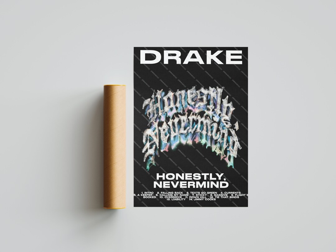 Drake honestly, Nevermind Album Poster - Etsy