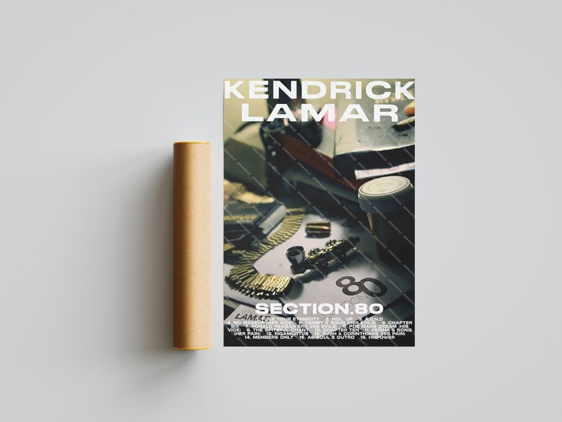 Kendrick Lamar section.80 Album Poster - Etsy