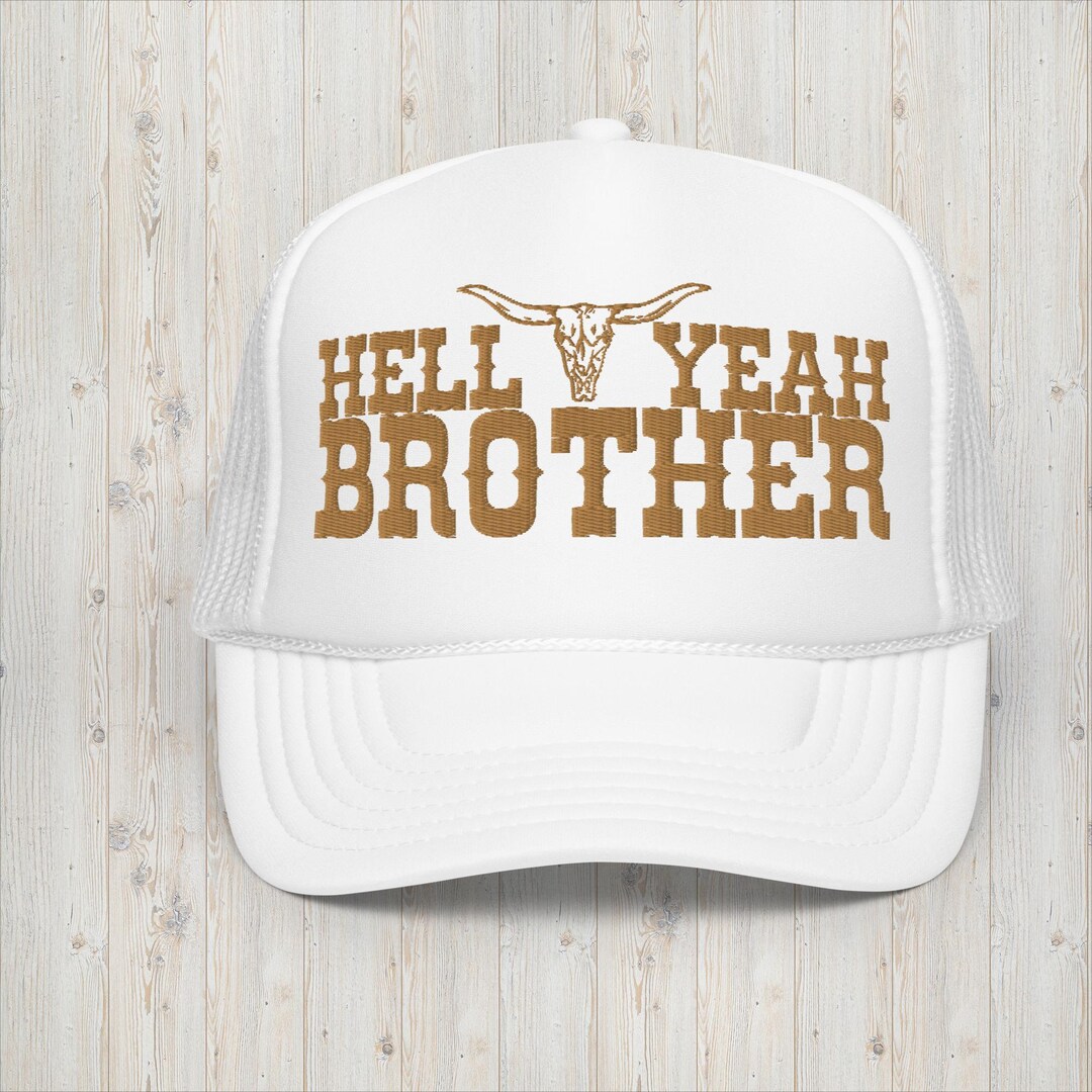 TAN Western Hell Yeah Brother Trucker Hat - Etsy