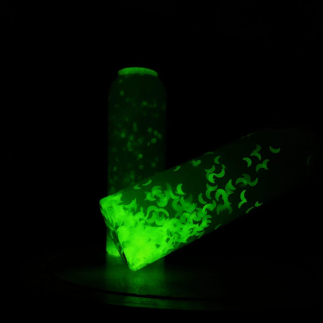 Glow in the Dark Liquid Sensory Bottles Stars or Moons. Phosphorescent ...