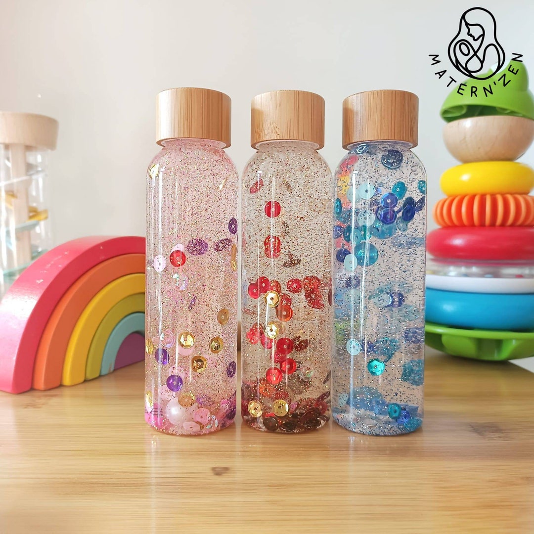 Liquid Calm Sensory Bottle Sequins. Montessori Sensory Activity - Etsy