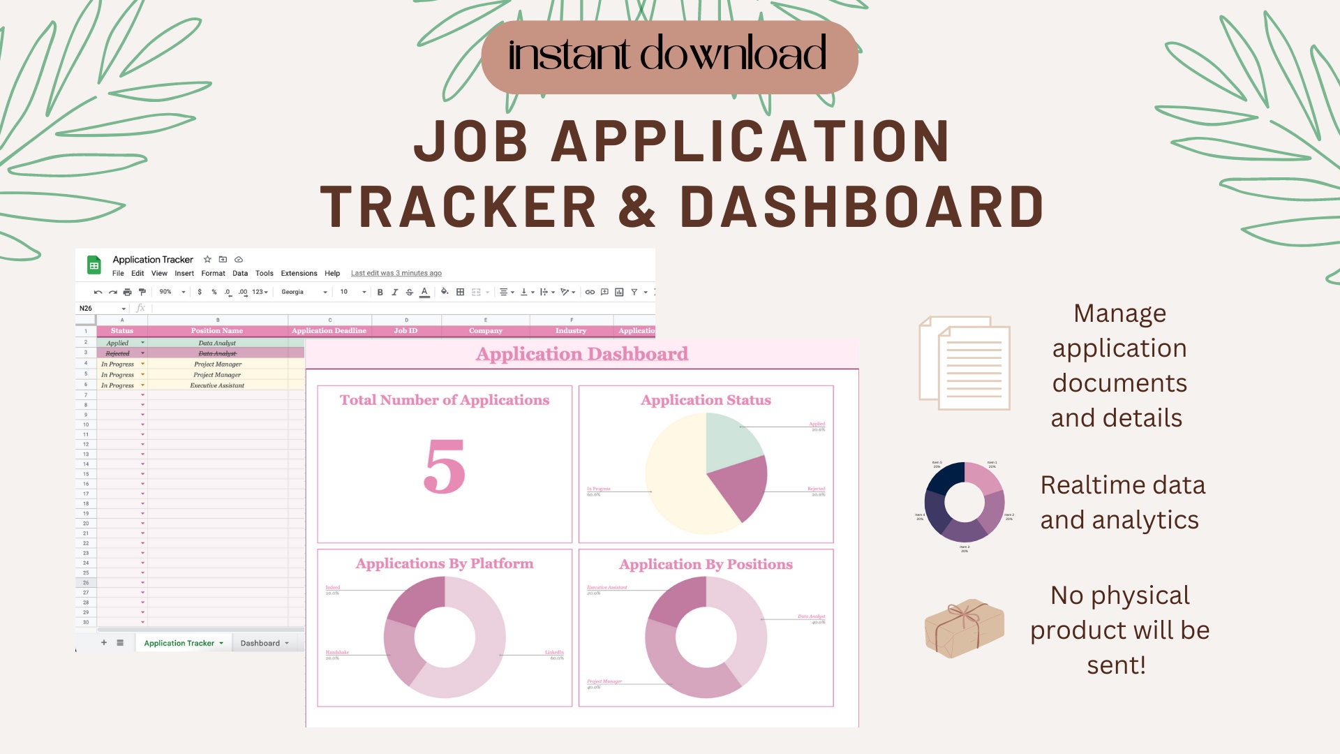 Job Application Tracker | Internship Applications |applications | Easy ...