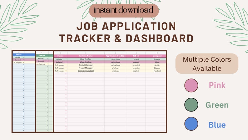 Job Application Tracker | Internship Applications |applications | Easy ...