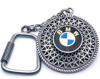 Bmw Silver Keychain - Etsy