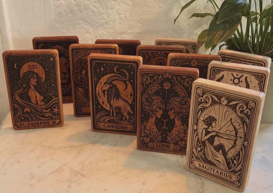 Zodiac Sign Bookend. Pair of Two Bookends. Handmade Spiritual Home ...