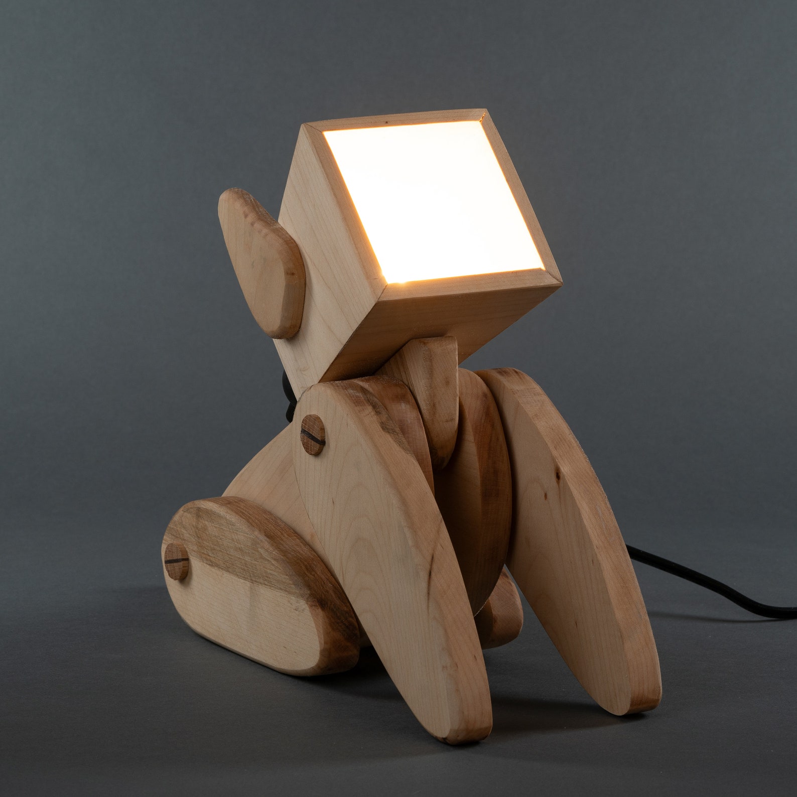 Wooden Dog Lamp. Hand Made From Quality Hardwoods. Cute Gift for ...