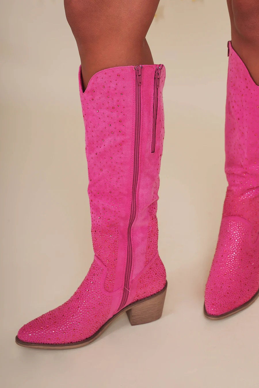 Western Rhinestone Boots | Women’s Boots | Pink Nashville Boots ...