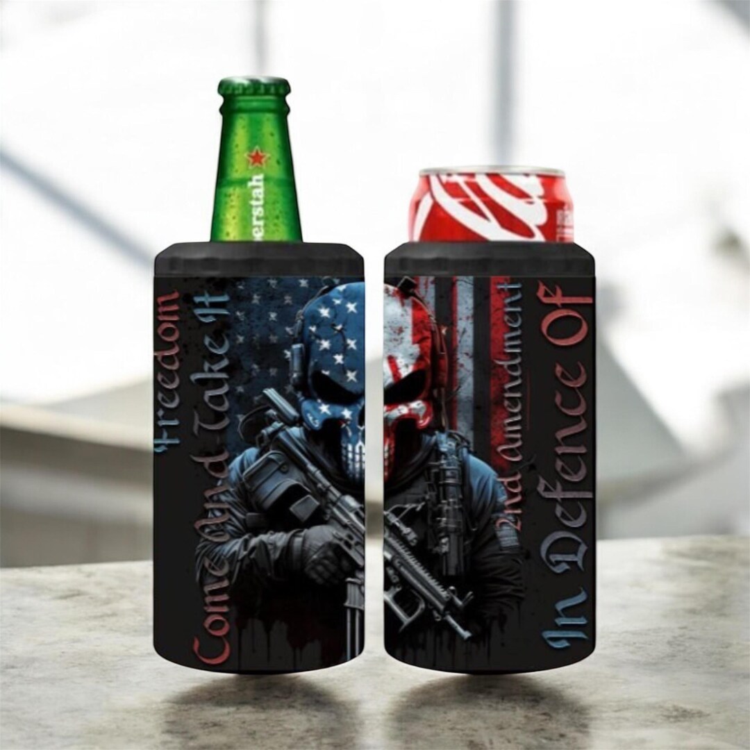 2nd Amendment Can Cooler, Can Cooler With Bottle Opener, 4 in 1 Can ...