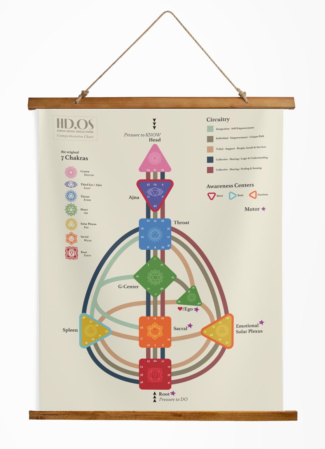 Human Design Chart Decoder - DOWNLOAD Poster - Comprehensive Bodygraph ...