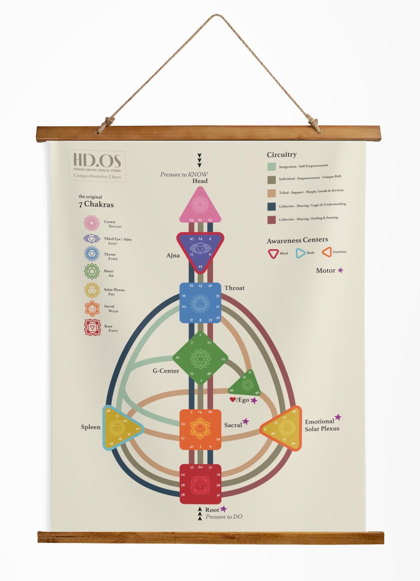 Human Design Chart Decoder - DOWNLOAD Poster - Comprehensive Bodygraph ...