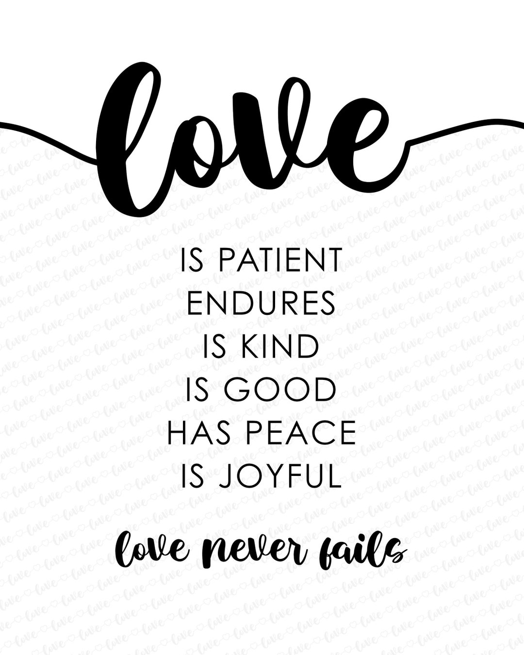 Love is Wall Art, 3 Sizes, Printable Wall Art Digital Download ...
