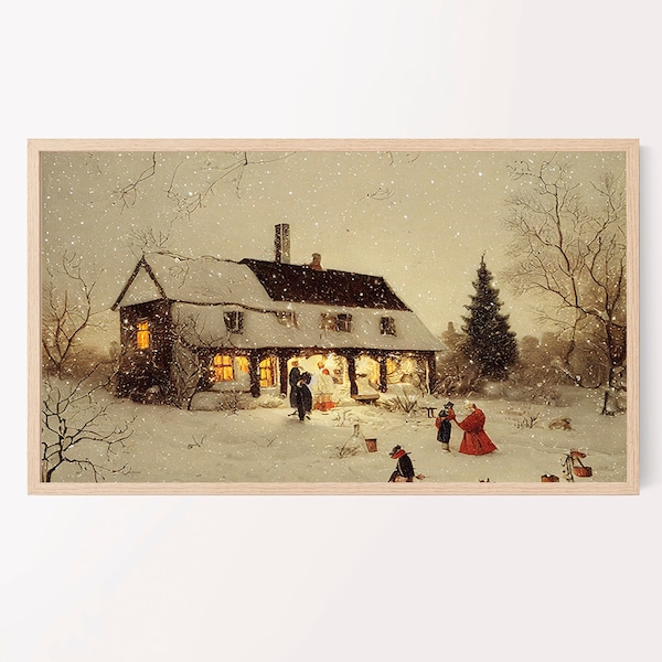 Winter Scene Art - Etsy