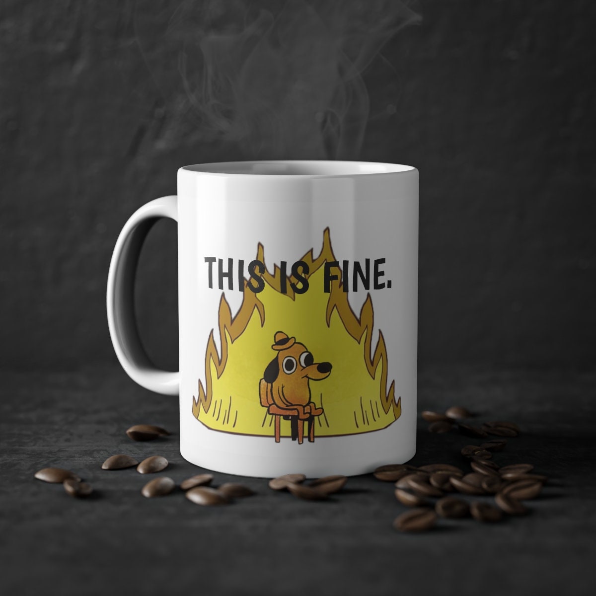 THIS IS FINE. Dog Meme Template Coffee Mug 3. Cheap and Funny - Etsy
