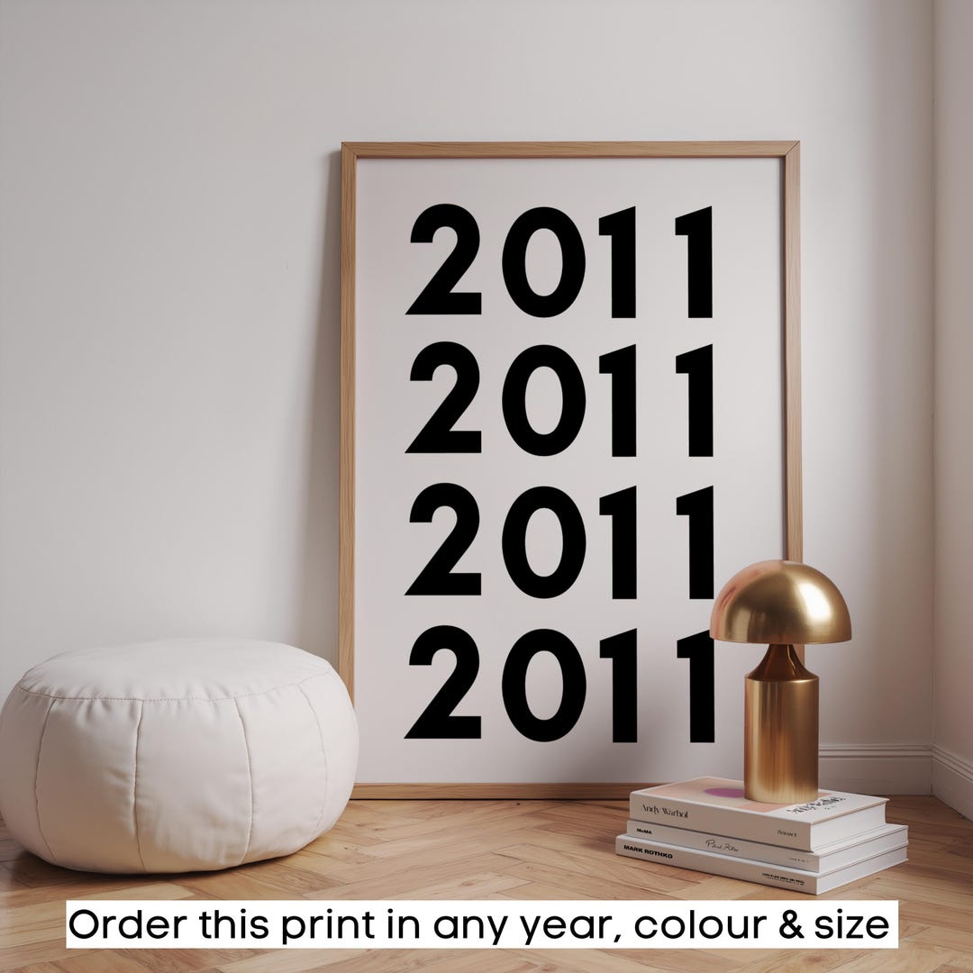 Custom Birth Year Print Digital Download, Custom Year Poster ...