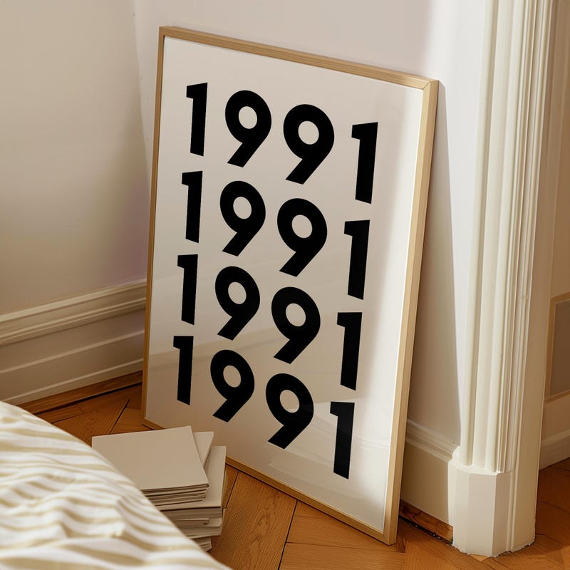 1991 Birthday Poster - Etsy
