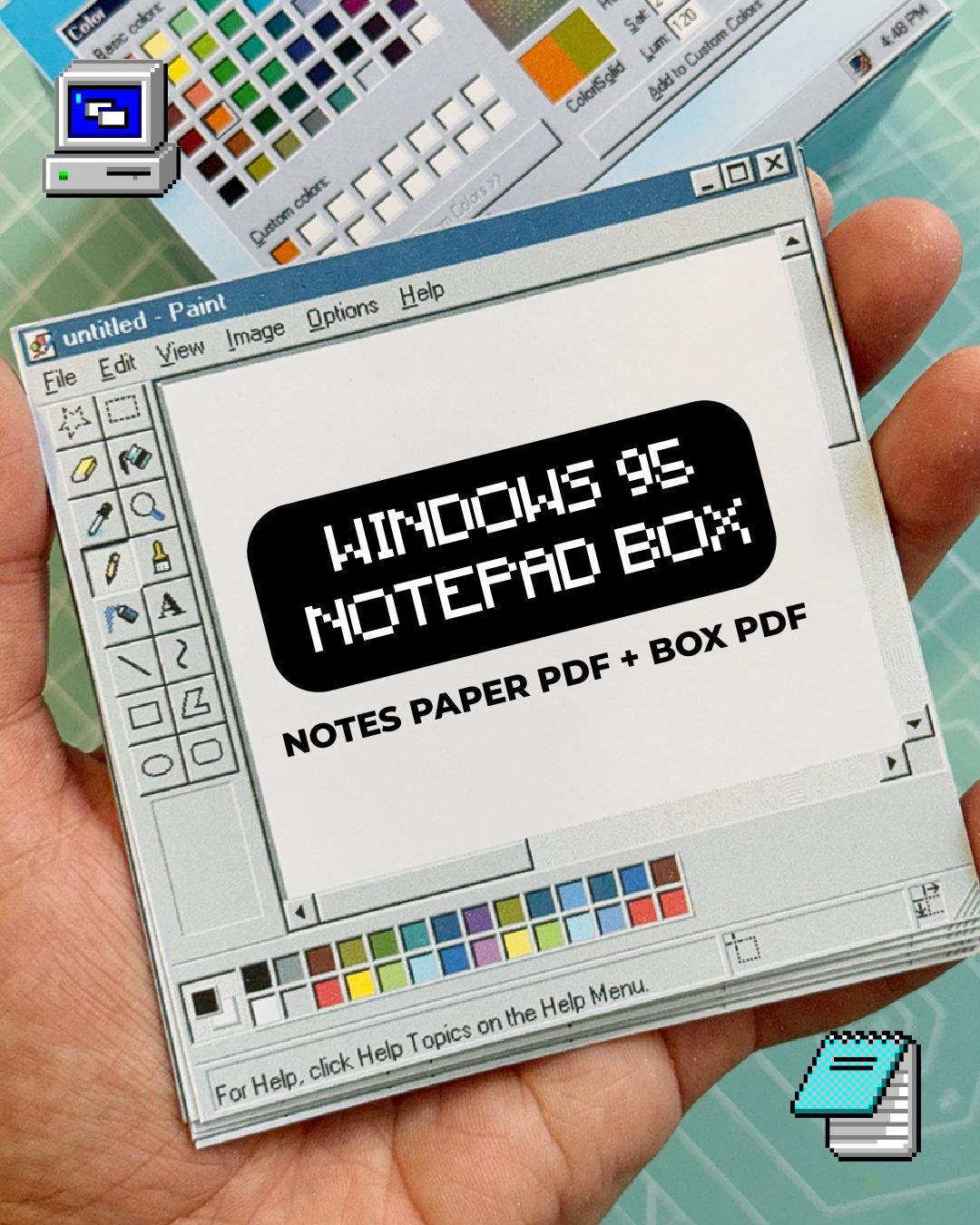 Windows 95 Notepad Template, Retro Memo Design, to Do List, 90s - Etsy