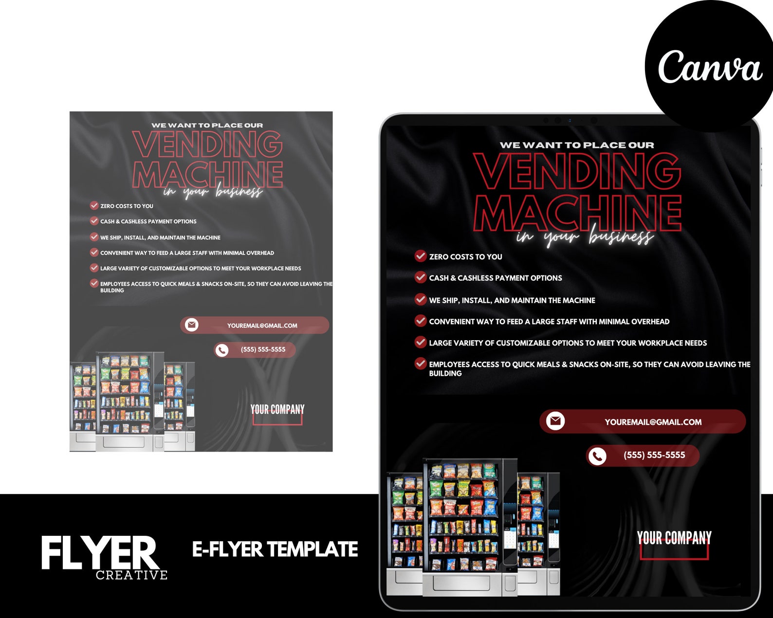 Vending Machine Flyer | Fully Customizable | Vending Template | We Can ...