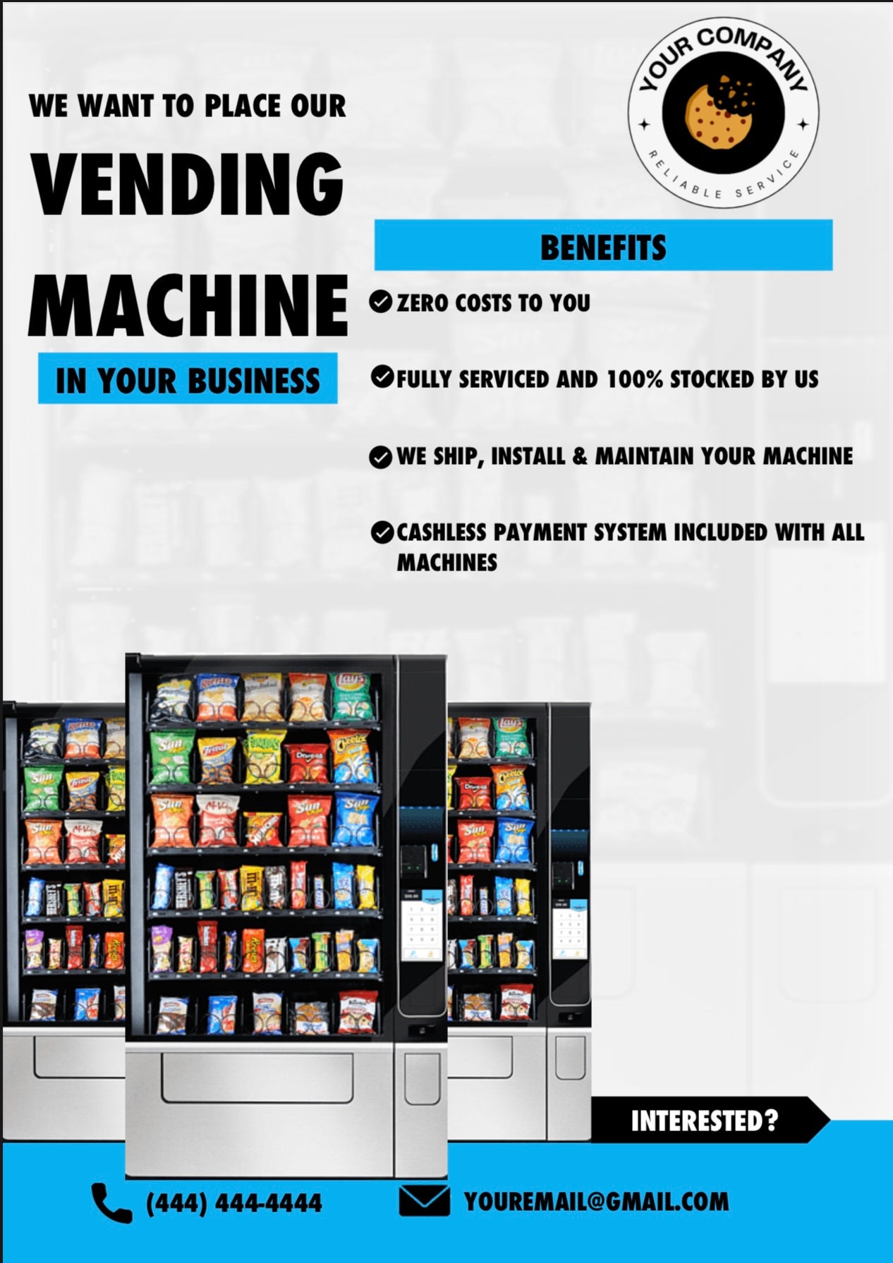 We Customize for You | Vending Machine Flyer | Printable | Social Media ...