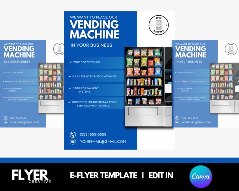 Vending Machine Flyer | Vending Template | We Can Customize for You - Etsy