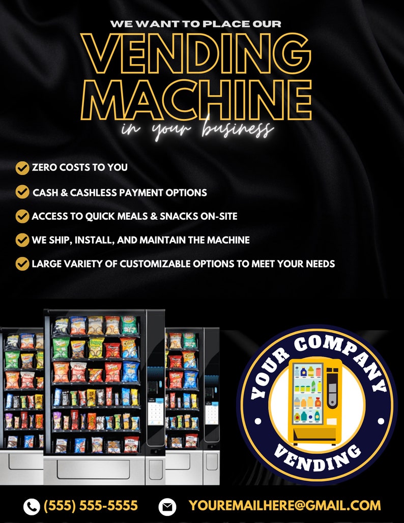 Vending Machine Flyer | We Customize for You | Vending Machine Template ...