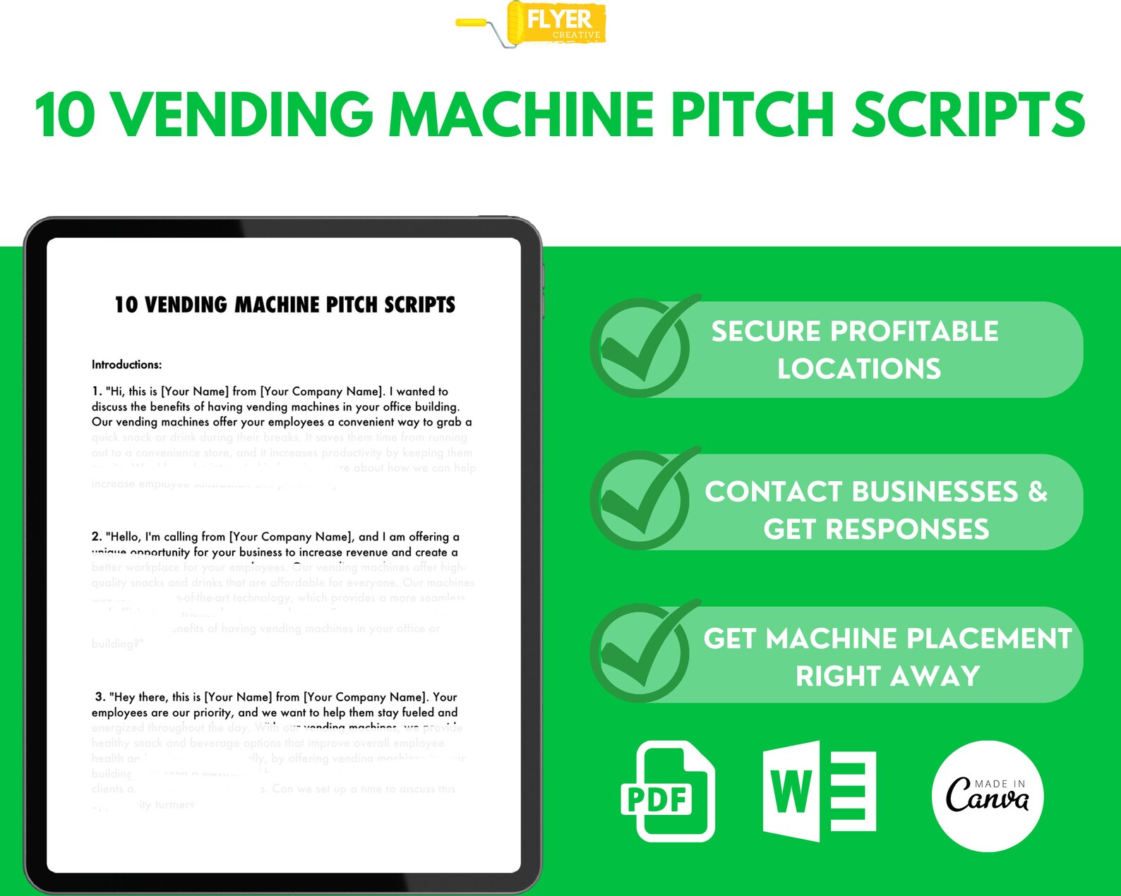 Vending Machine Pitch Scripts: Land More Locations (PDF & Word) - Etsy