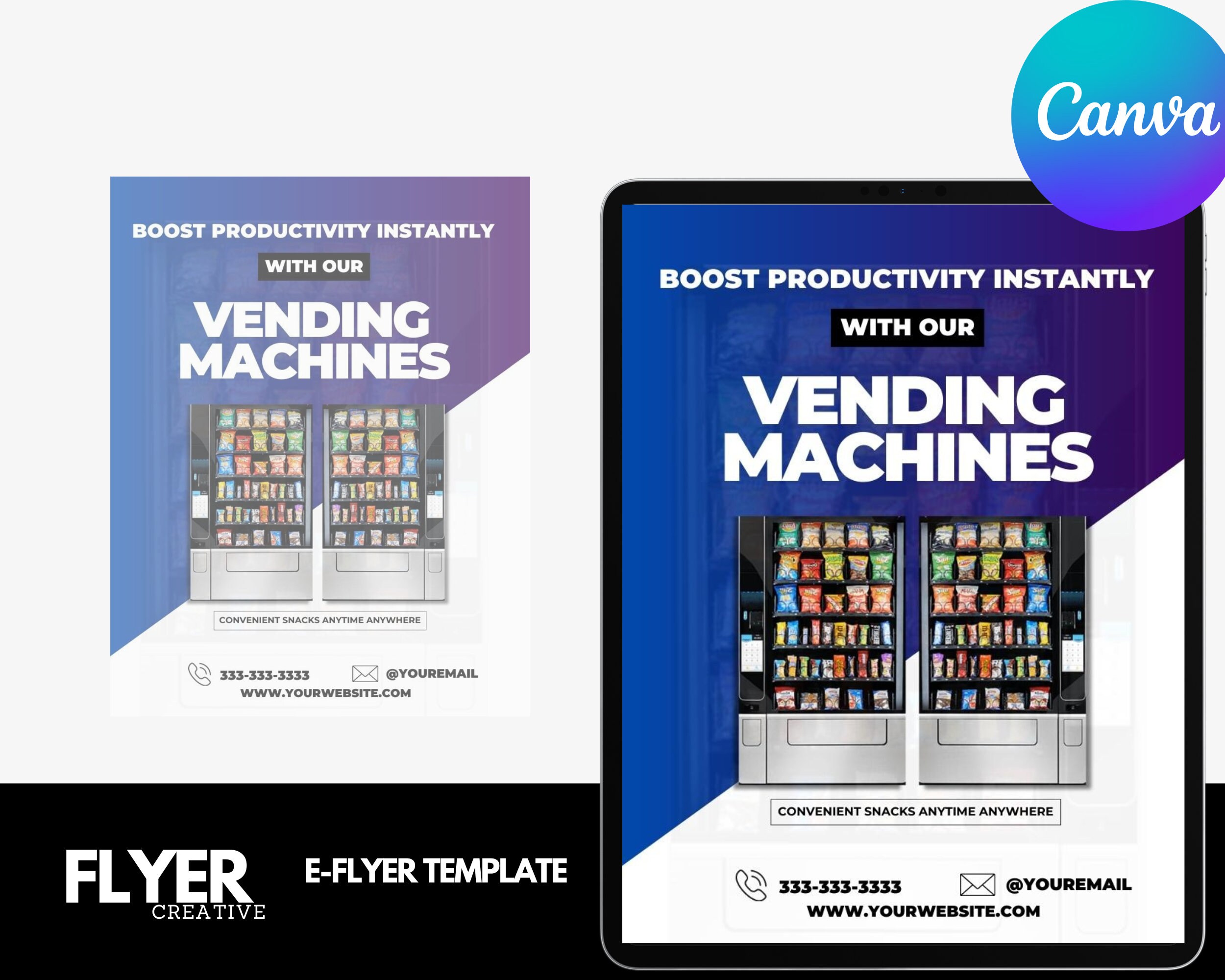 Vending Machine Flyer | Fully Customizable | Social Media Flyer | We ...