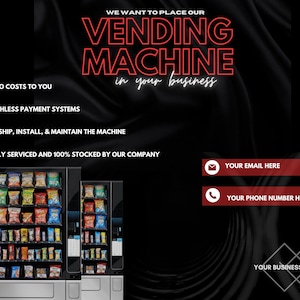 Vending Machine Flyer | Fully Customizable | Vending Template | We Can ...