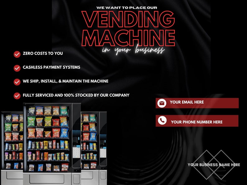 Vending Machine Flyer | Fully Customizable | Vending Template | We Can ...