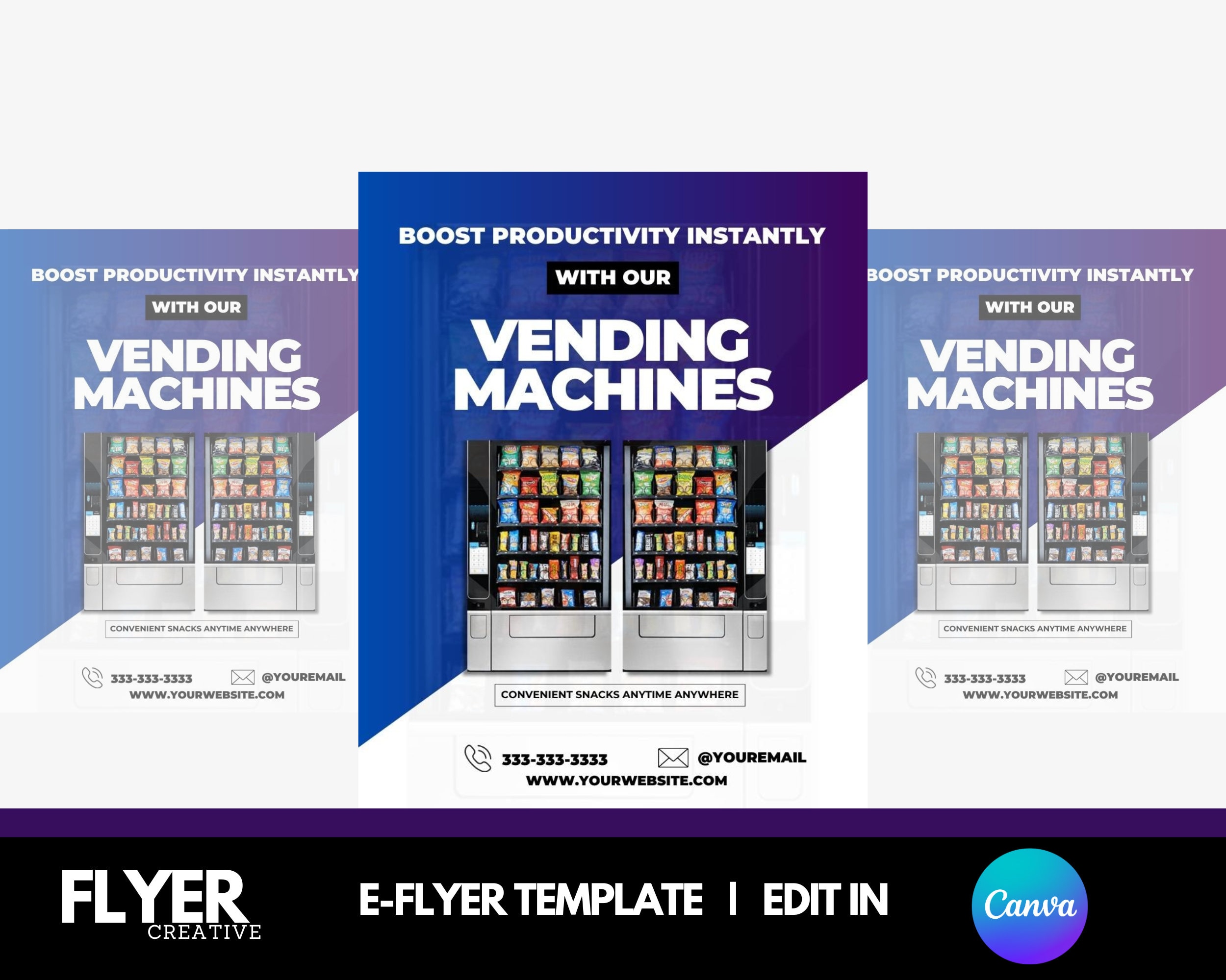 Vending Machine Flyer | Fully Customizable | Social Media Flyer | We ...