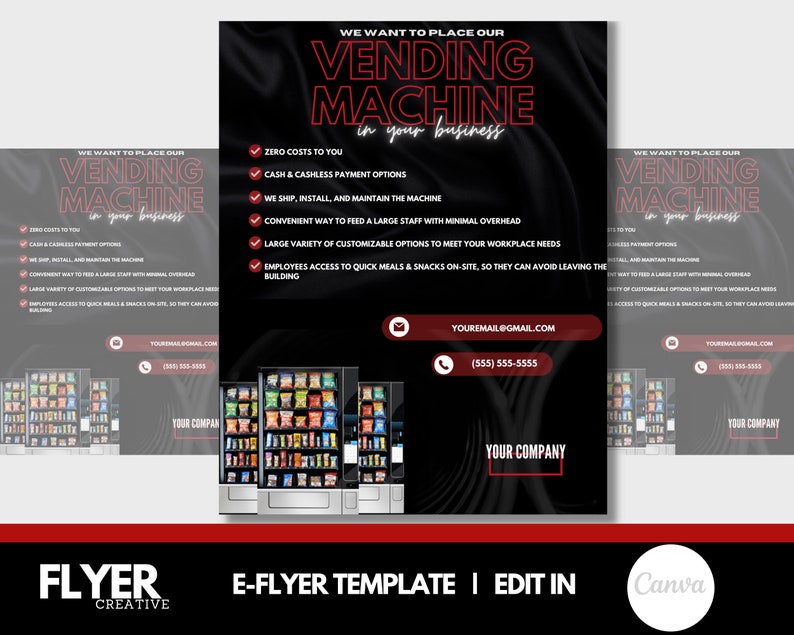 Vending Machine Flyer | Fully Customizable | Vending Template | We Can ...