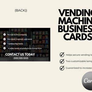 Unique Vending Machine Business Cards | Let's Customize Together! - Etsy