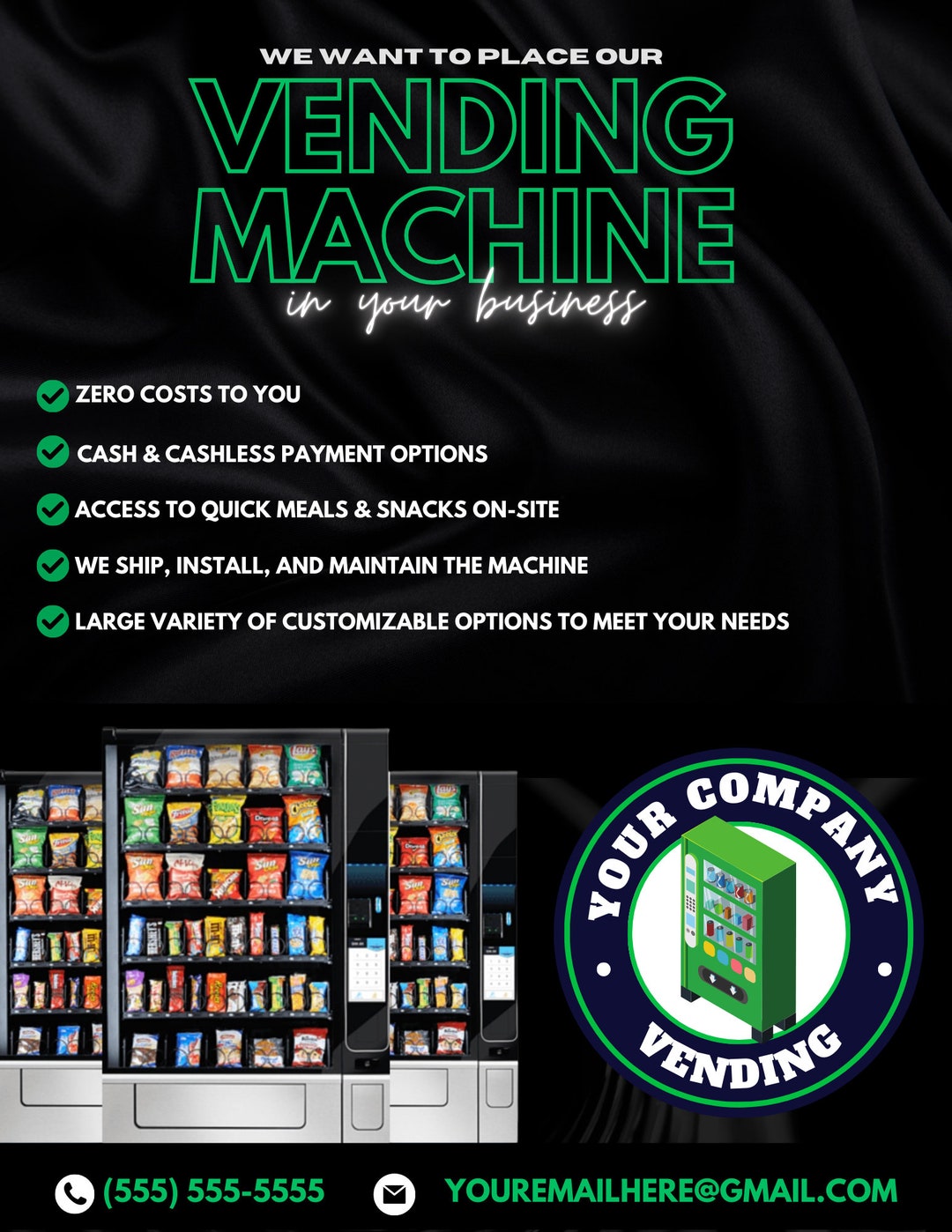 Vending Machine Flyer | We Customize for You | Vending Machine Template | - Etsy
