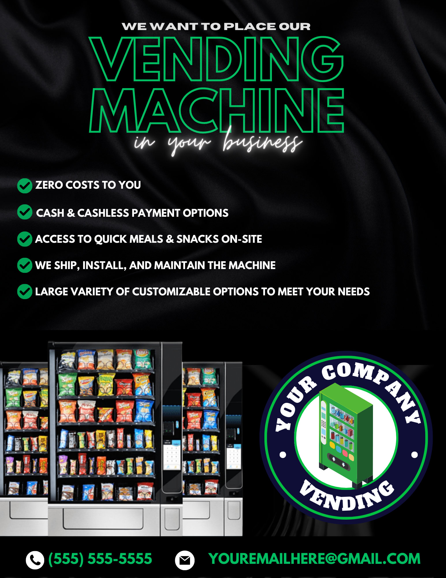 Vending Machine Flyer | We Customize for You | Vending Machine Template ...