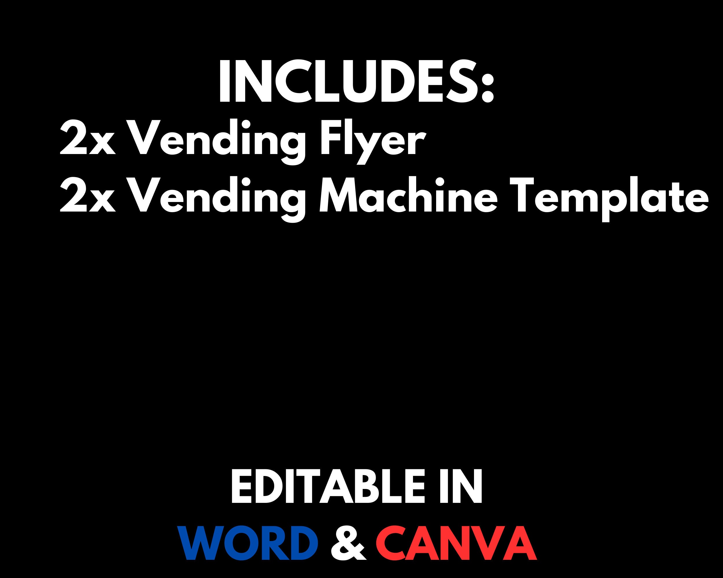 Vending Machine Marketing Bundle | Business Cards & Flyer - Etsy